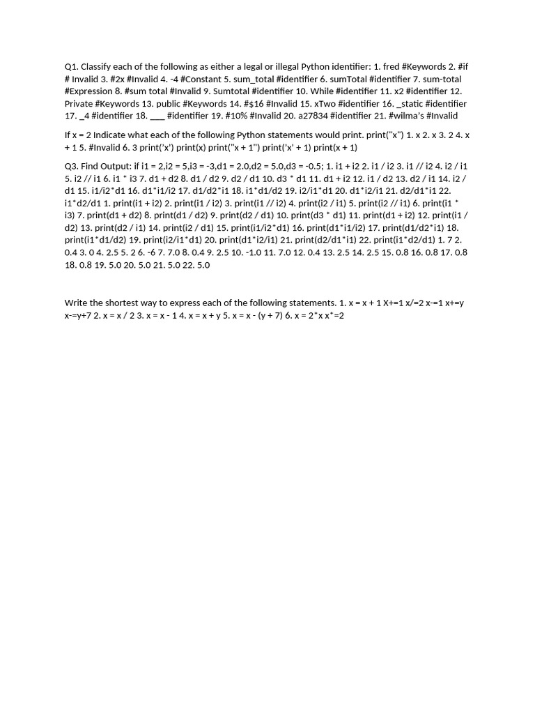 Python Operators | PDF