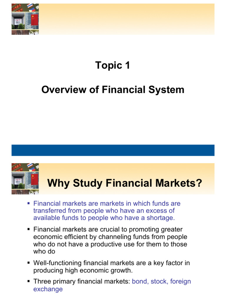 Overview of Financial Markets and Institutions | PDF | Financial ...
