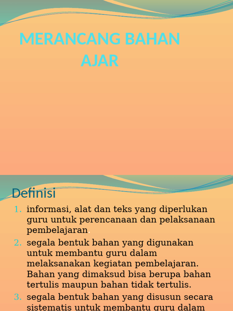Merancang Bahan Ajar | PDF
