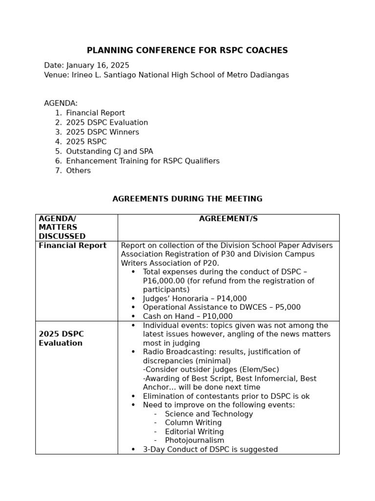 Planning-COnference-for-RSPC-Coaches | PDF