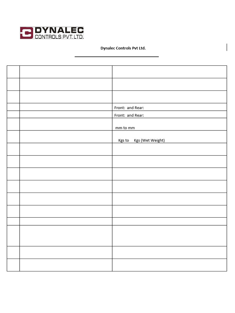 Chassis Dyno Questionnaire | PDF