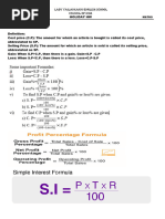 Edexcel IGCSE Math B Formula Sheet | PDF