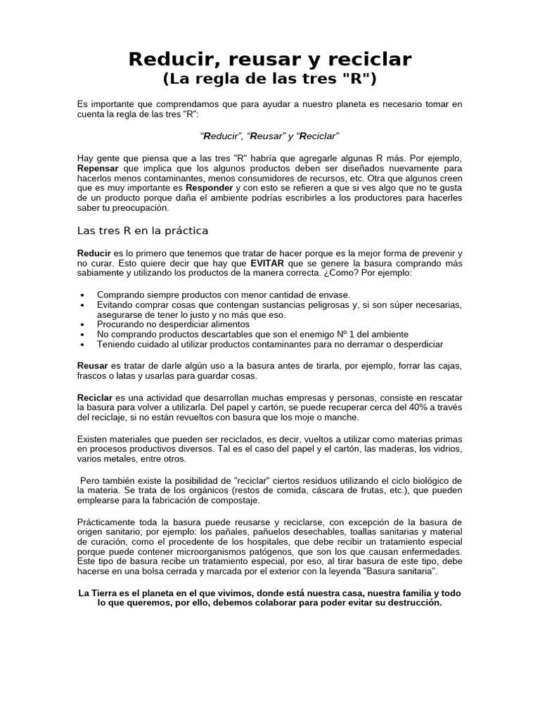 17.02 Reducir, reusar y reciclar | PDF | Residuos | Materiales