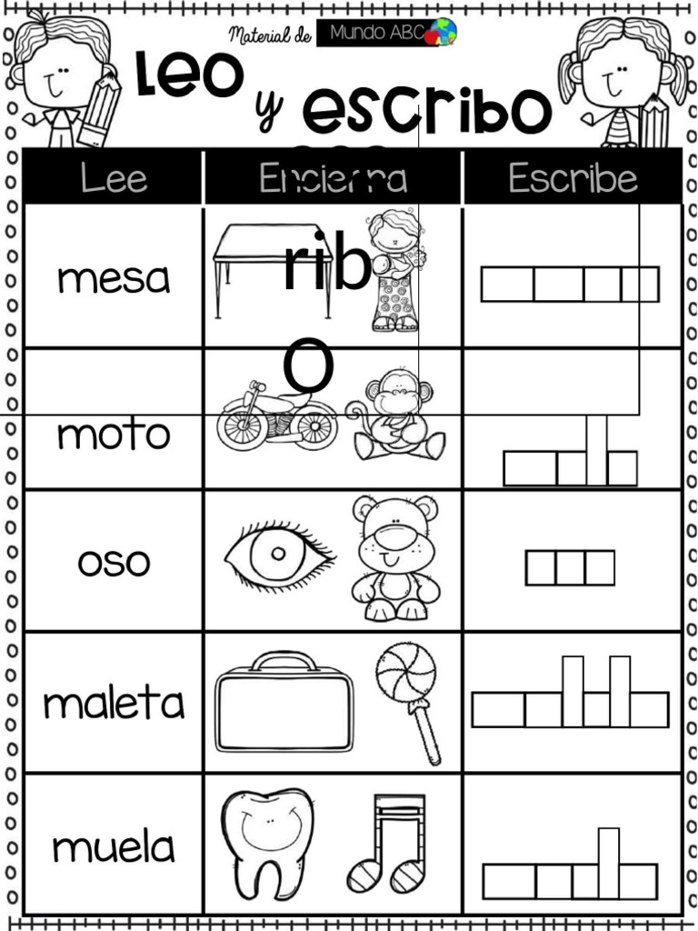 Cuadernillo Leo y Escribo Por Materiales Educativos Maestras | PDF