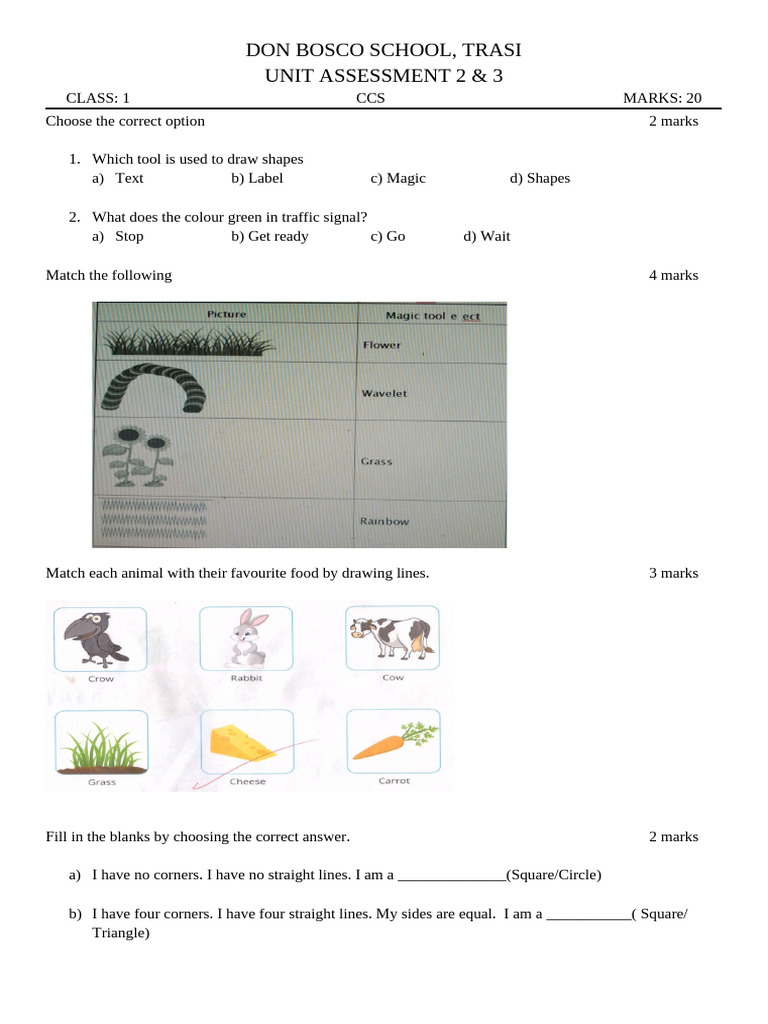 Class 1 CCS Unit 2 & 3 | PDF