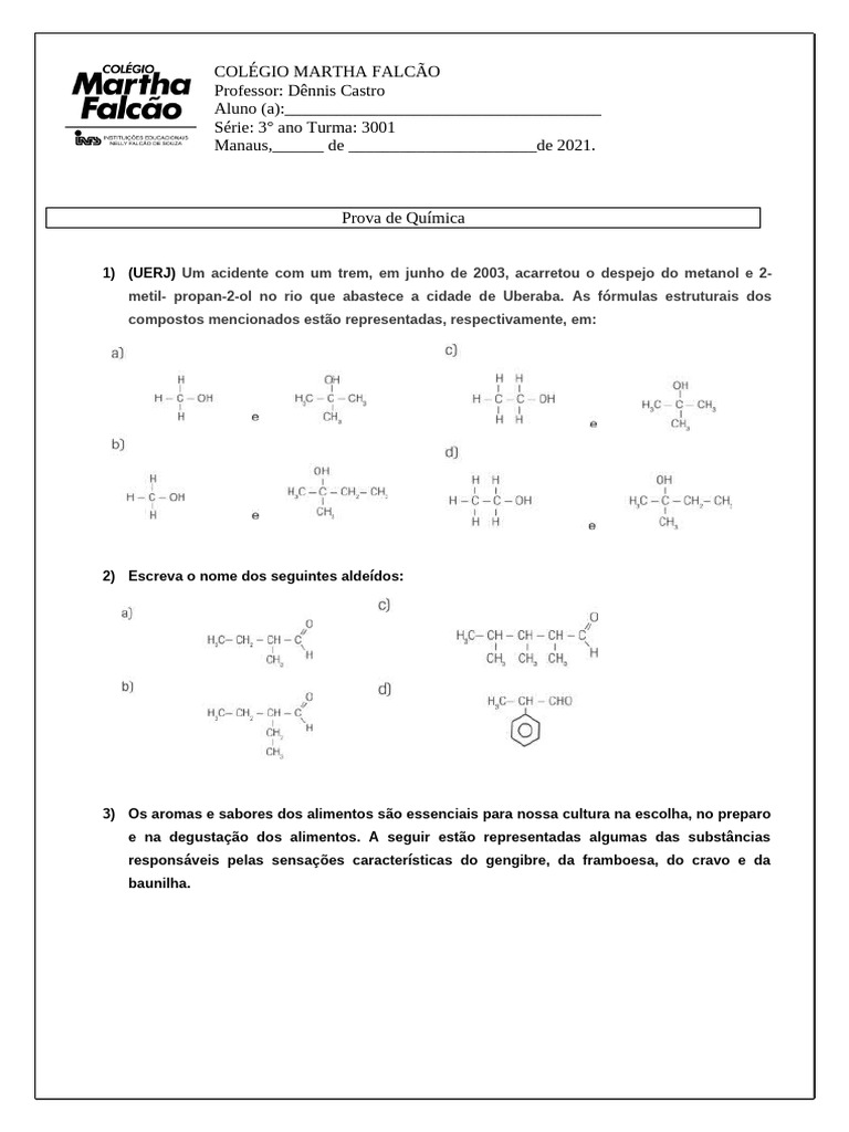 Revisão oxi e nitro pt. 2 - 2° TRI | PDF | Cetona | Éster