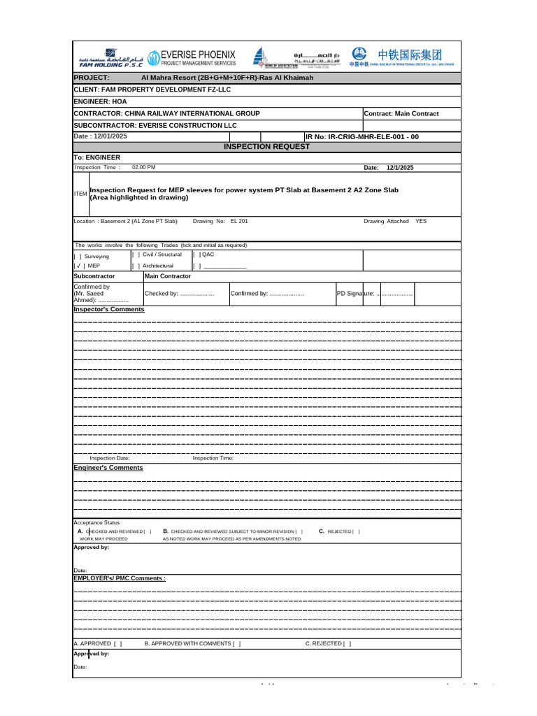 Ir Crig MHR Ele 001 | PDF