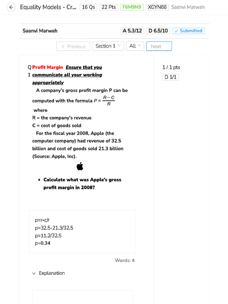 Equality Models Assesrep Test (Yr 10) 1 | PDF