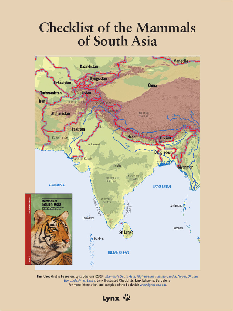 Checklist of South Asian Mammals | PDF | Endangered Species | South Asia