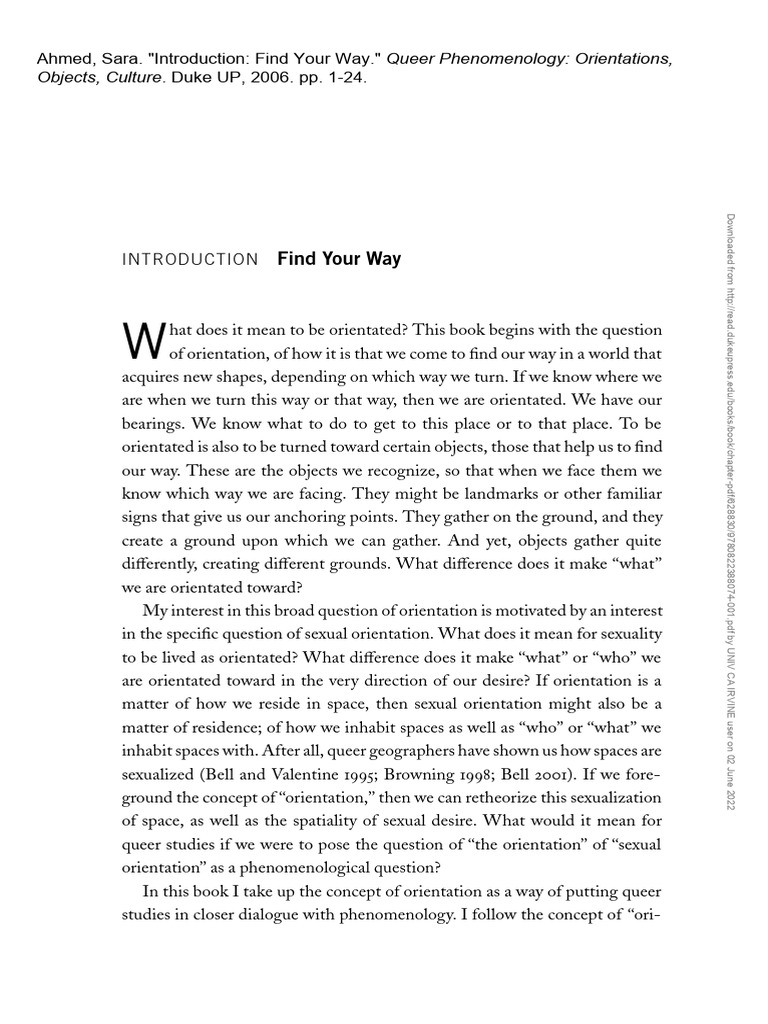 Introduction: Find Your Way | PDF | Phenomenology (Philosophy) | Space