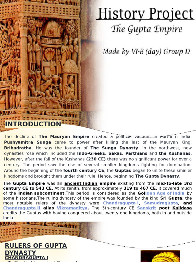The Gupta Empire-Project | PDF | Bhakti | Indian Religions