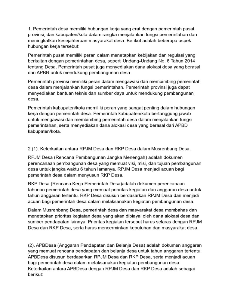 Administrasi Pemerintahan Desa | PDF