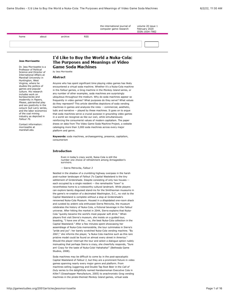 Nuke-Cola Morrissette | PDF | Material Culture | Brand