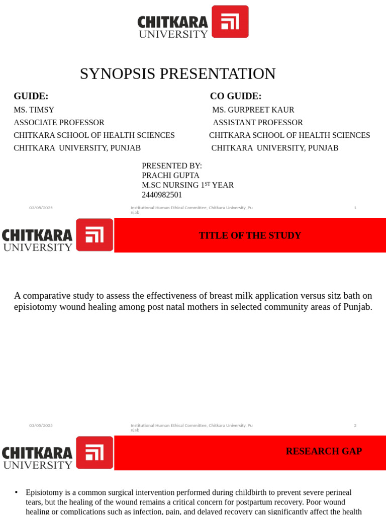Ethical Presentation | PDF | Postpartum Period | Wound