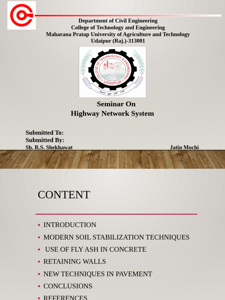 Civil Highway Network System | PDF | Cement | Road Surface