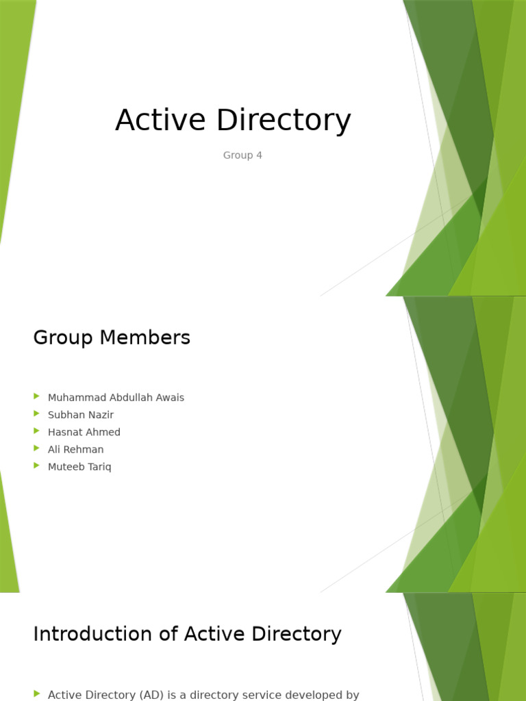 G4-PADP1-E- Introduction to Active Directory | PDF | Active Directory | Domain Name System