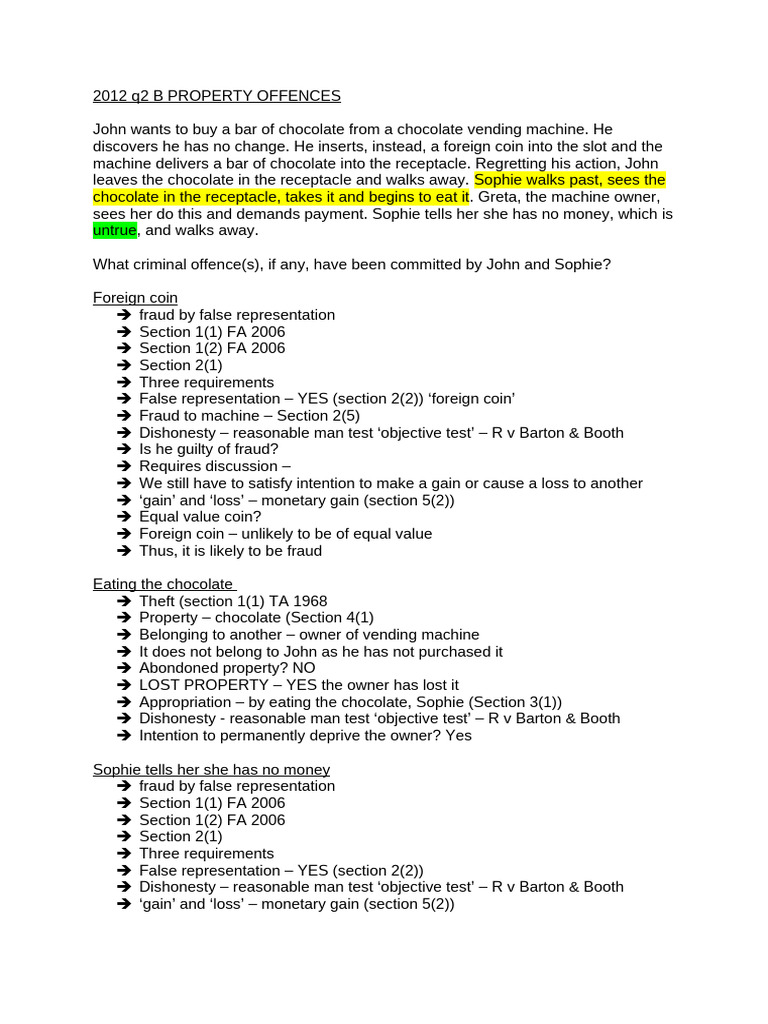 2012 q2 B Property Offences | PDF