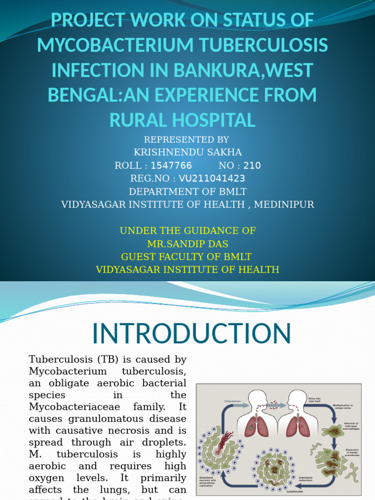 Project Work On Status of Mycobacterium Tuberculosis Infection | PDF ...