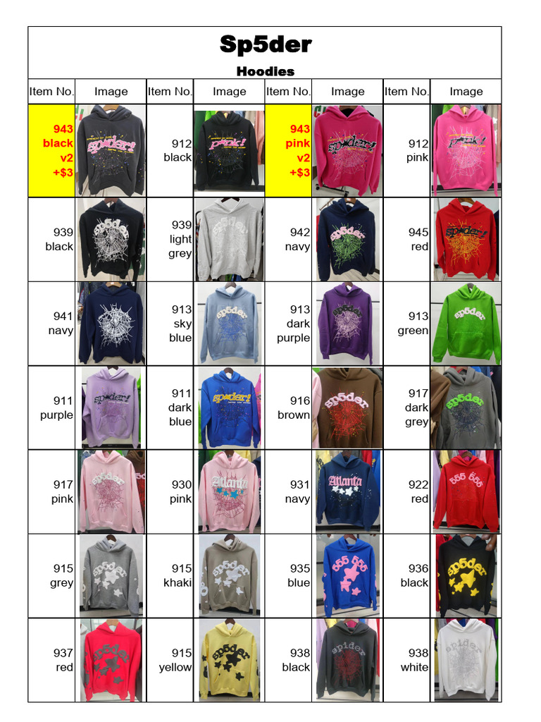 Sp5der: Hoodies | PDF | Clothing | Fashion