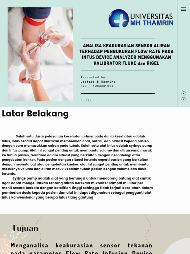 Analisis Akurasi Sensor Flow Rate Infus | PDF