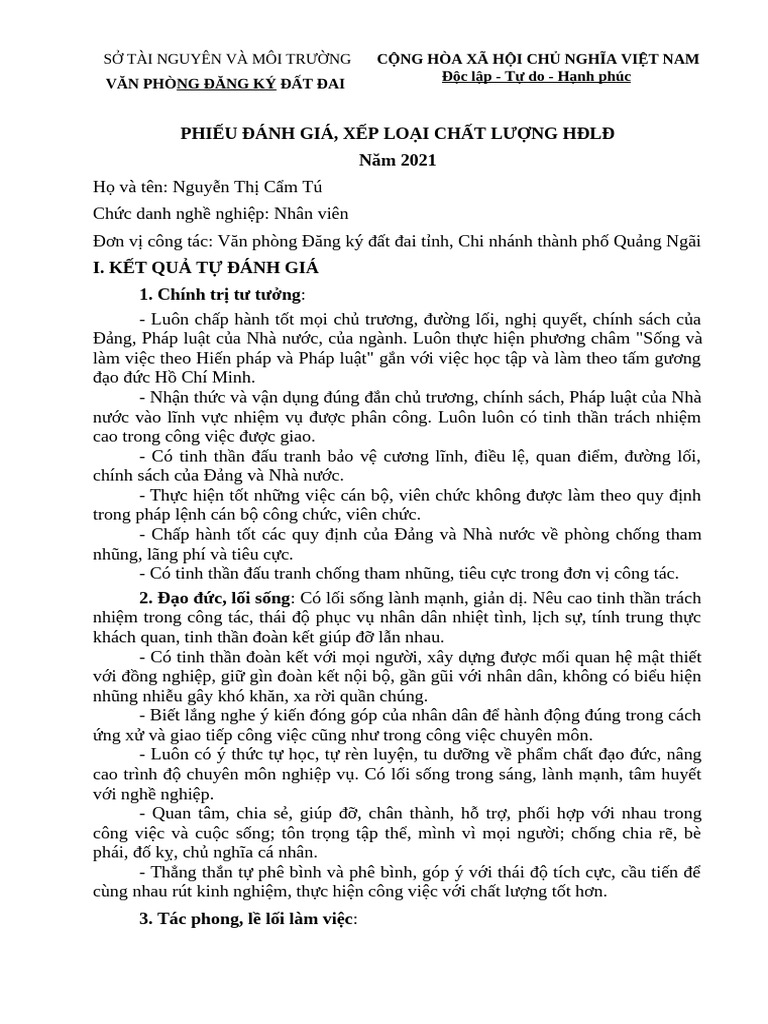 BANG KIEM DIEM NAM 2021 HUU VU | PDF