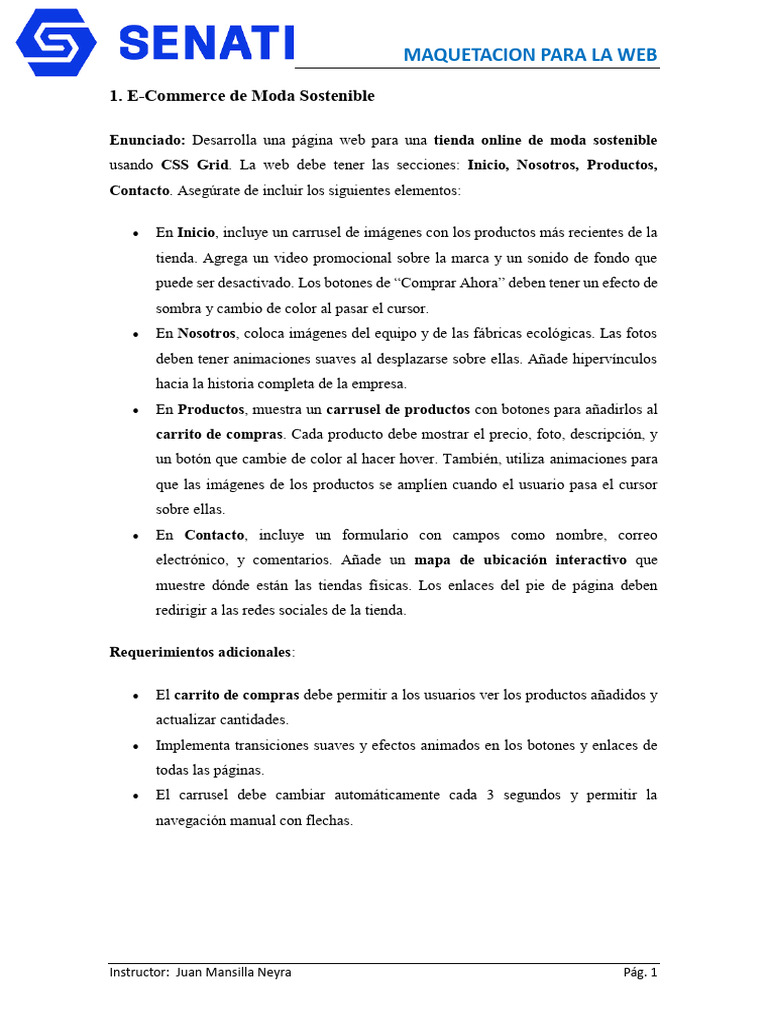 Ejercicio A Desarrollar CSS Grid | PDF | Hipervínculo | Red mundial