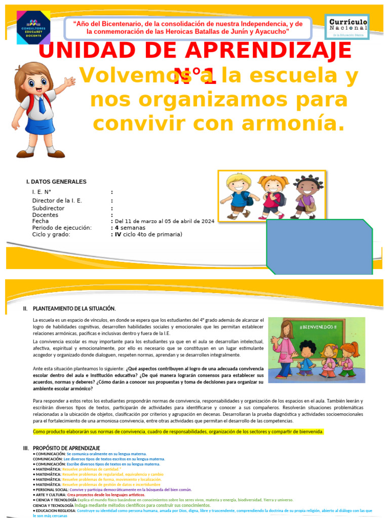 Unidad de Aprendizaje 1 | PDF | Aprendizaje | Las emociones
