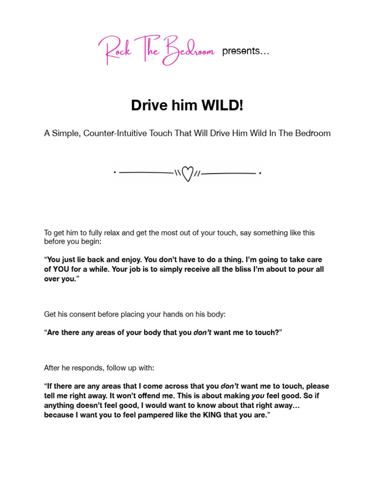 Drive Him Wild: A Guide to Pleasure | PDF