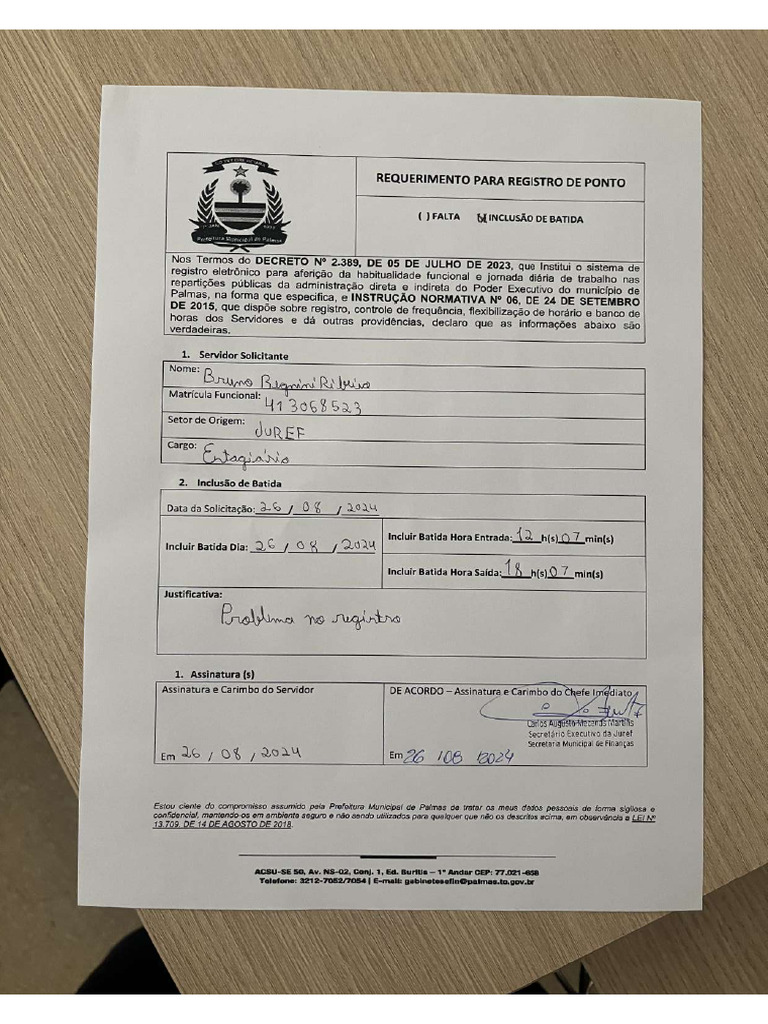 Inclusão de Batida | PDF