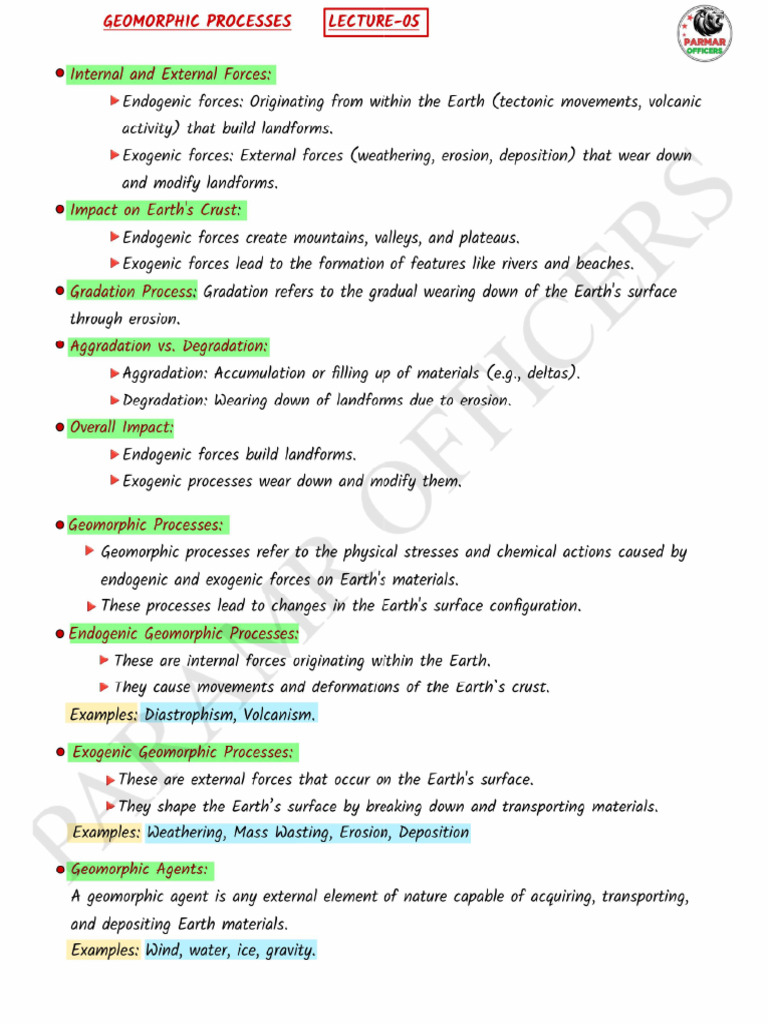 Geomorphic Processes | PDF