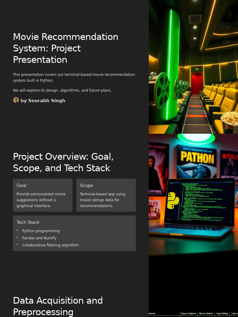 Movie Recommendation System Project Presentation | PDF