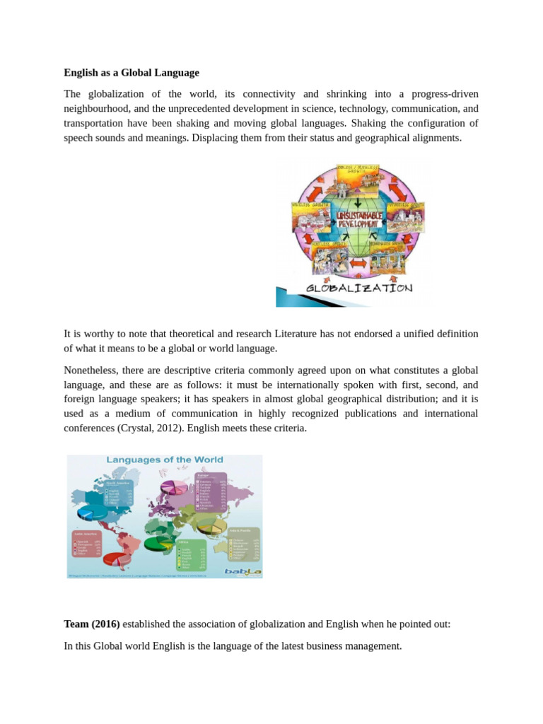 English As Global Language | PDF | Communication | English Language
