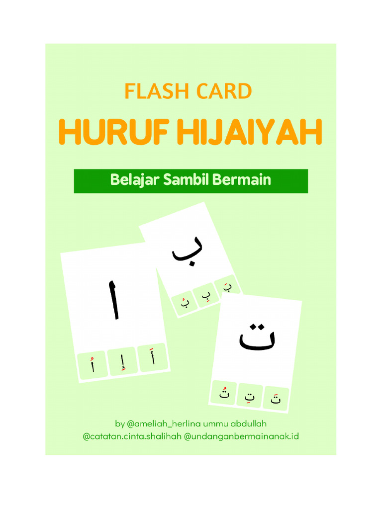 Printable Flash Card Hijaiyah (Size A4) | PDF