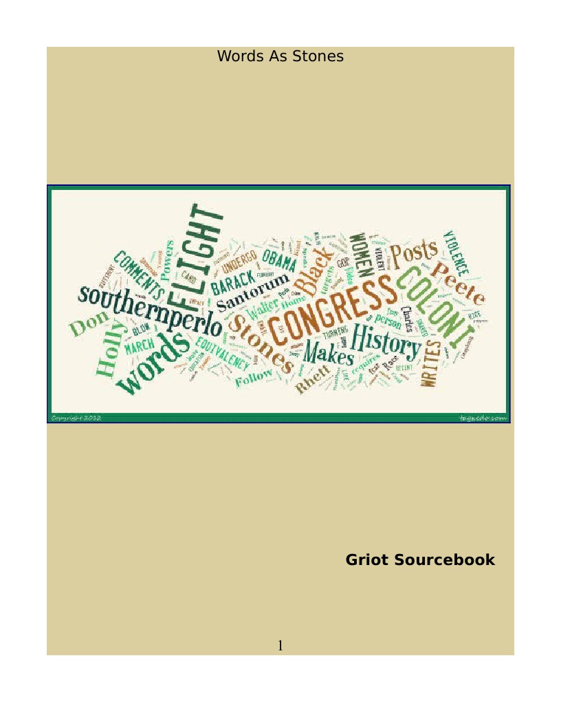 Words As Stones | PDF