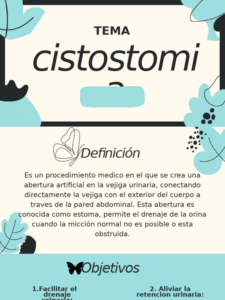 Cistostomia | PDF | Enfermería | Especialidades Medicas