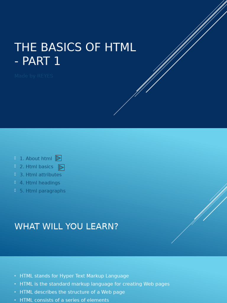 The Basics of HTML | PDF