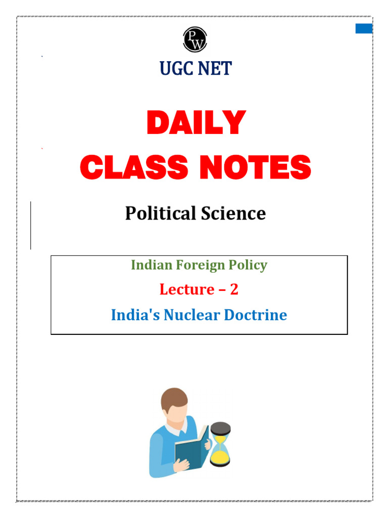 Lec 02 India's Nuclear Doctrine | PDF | Nuclear Weapons | Nuclear Proliferation