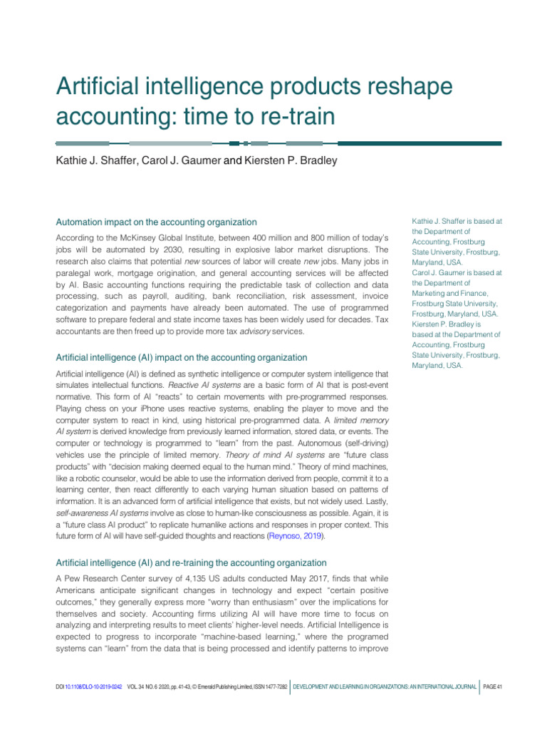 AI Product Reshape Accounting - Time To Re-Train | PDF | Artificial Intelligence | Intelligence ...
