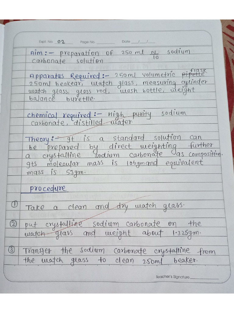 Chemistry Lab Experiment 2 | PDF