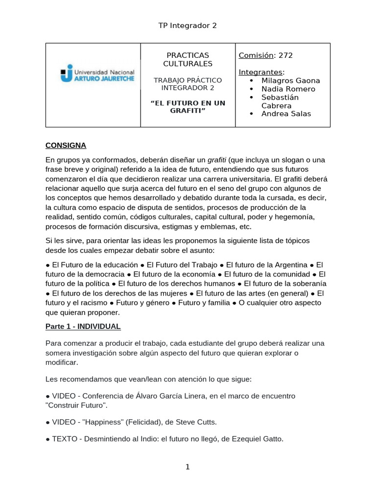 TP_Integrador_Grupal_N2 | PDF | Concepto | Ensayos