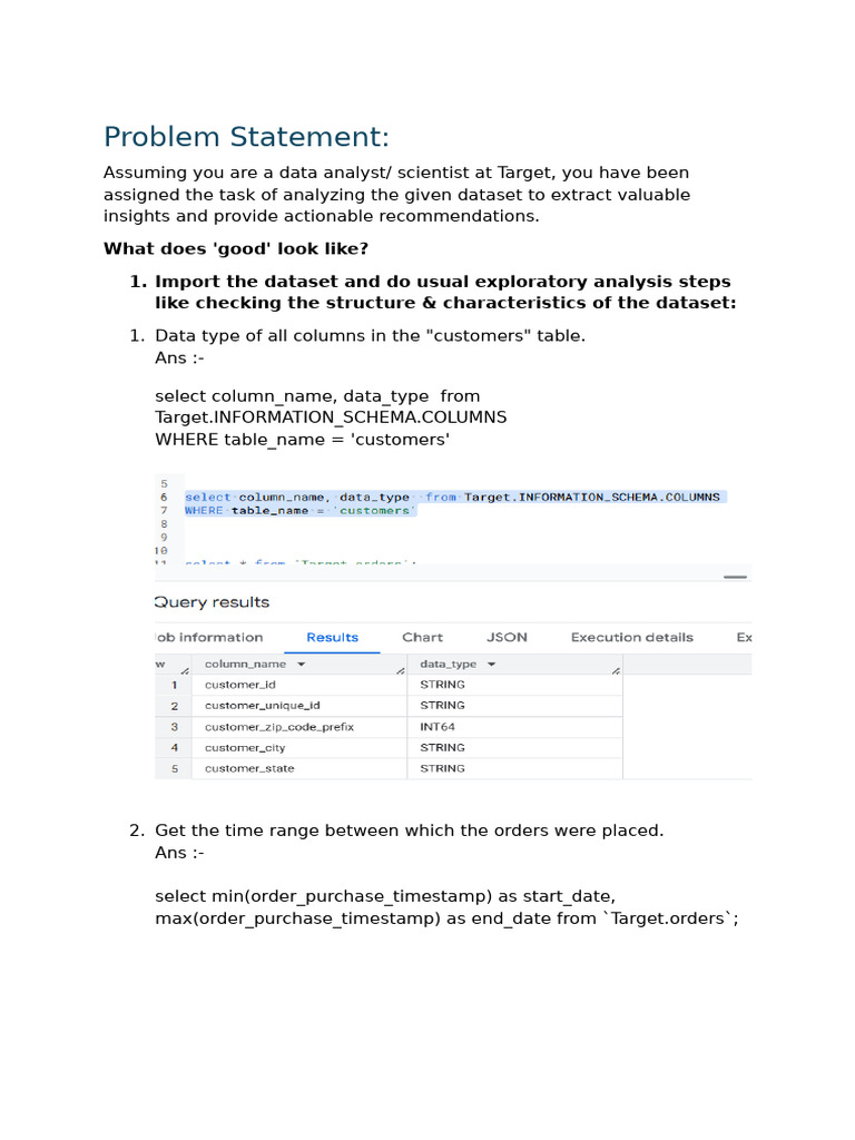 Business Case Study - TARGET | PDF | Data Analysis