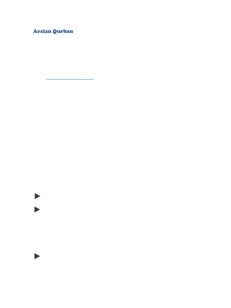 Arslan Qurban CV | PDF