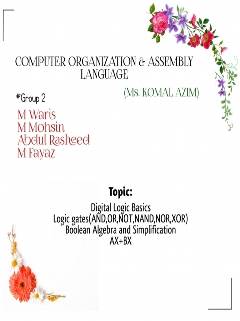 Group#2 (Computer Organization & Assembly Language) - 1 | PDF