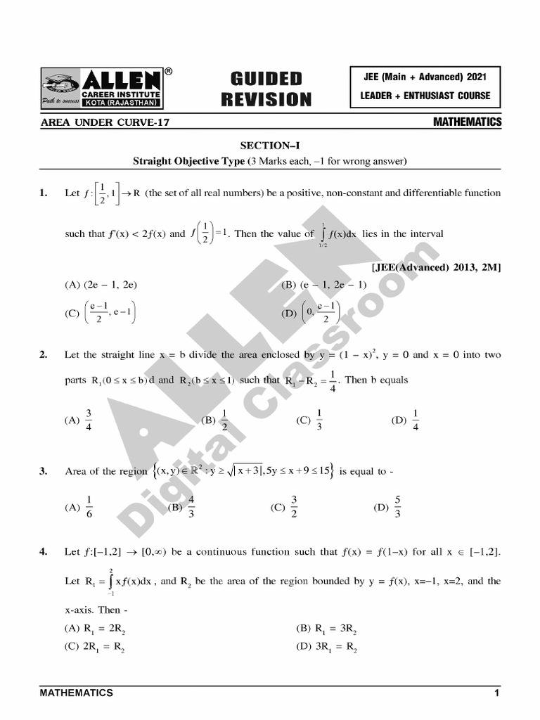 017. Guided Revision Sheet_AUC-SC | PDF