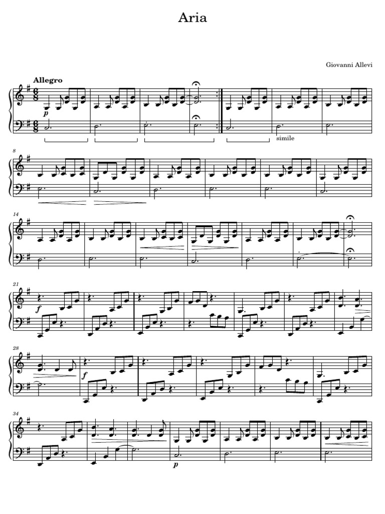 Aria Giovanni Allevi | PDF