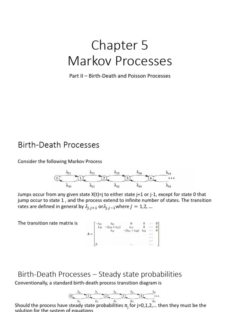 Chapter 5 - Markov Processes - Part 2 - Birth & Death, Poisson ...