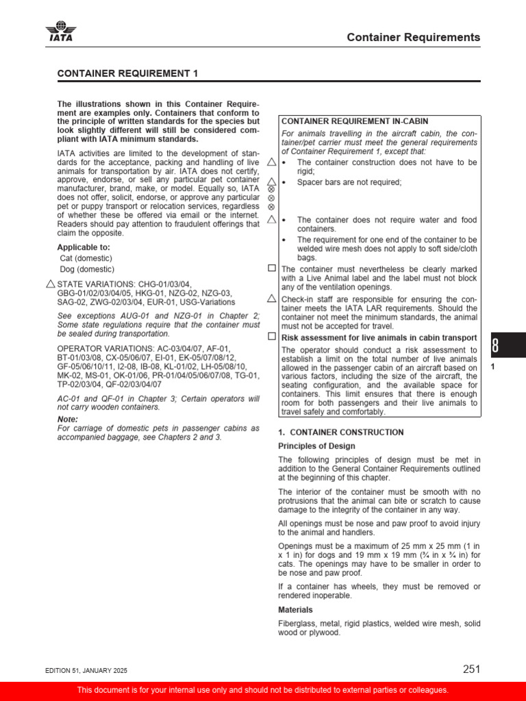 IATA Pet Container Requirements Guide | PDF | Screw | Door