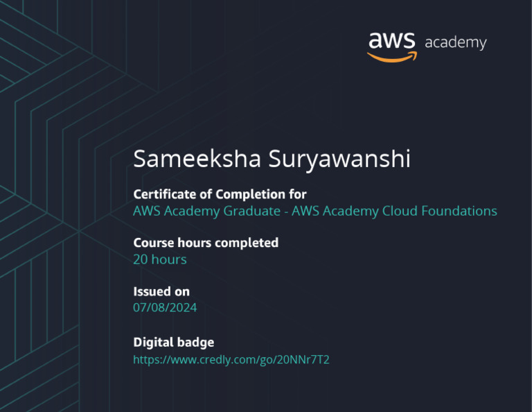AWS Academy Graduate AWS Academy Cloud Foundations Badge20240709-7 ...