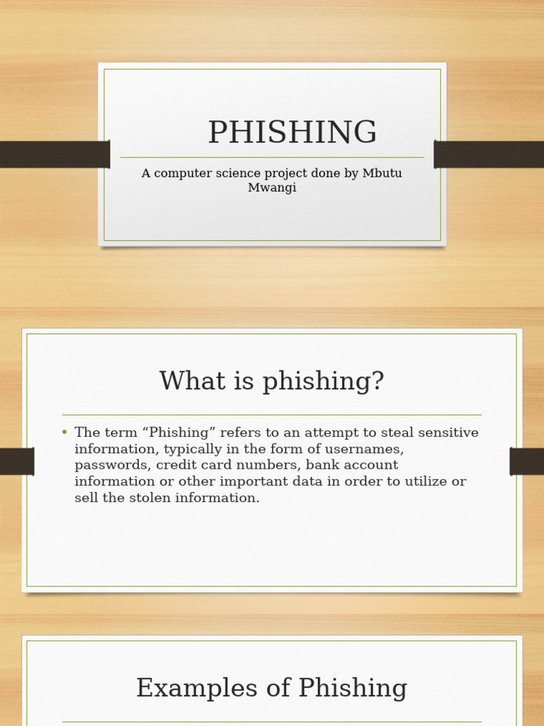 Computer science Phishing project | PDF