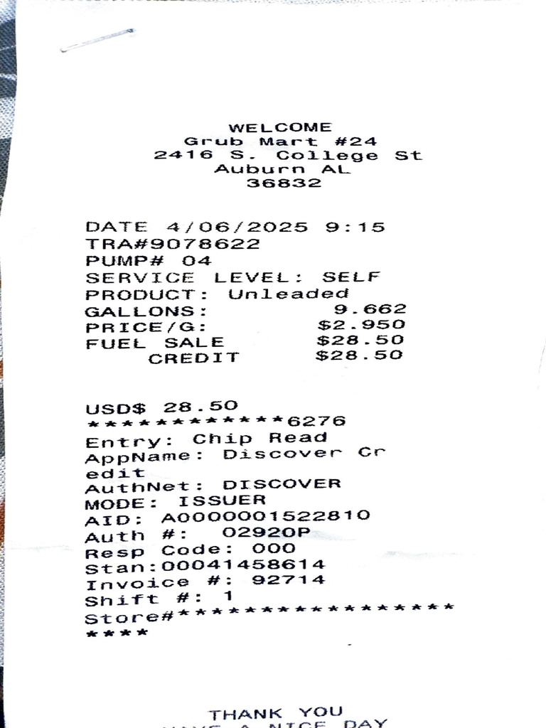 Fuel Bill - Apr 2025 | PDF